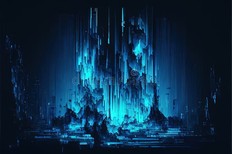Abstract Digital Glitch Background. Ai Generative Illusration Stock ...