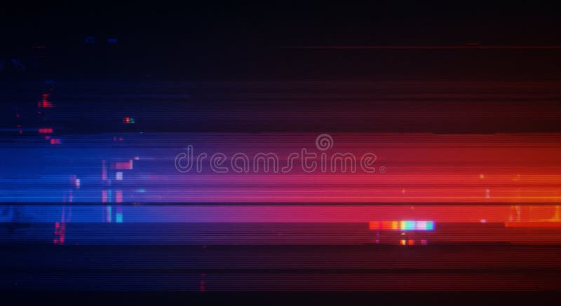 Abstract Digital Glitch Background with Red and Blue Horizontal Lines ...