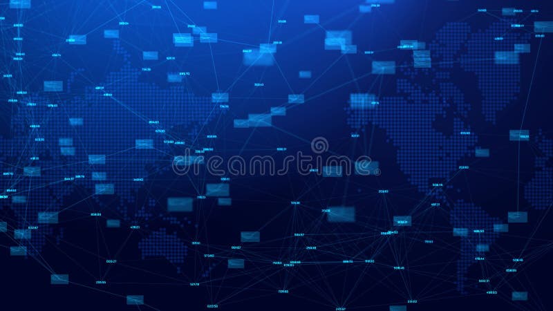Digital Hacker Program Coding Cyber Screen Futuristic Hacking Codes Loop Background Stock