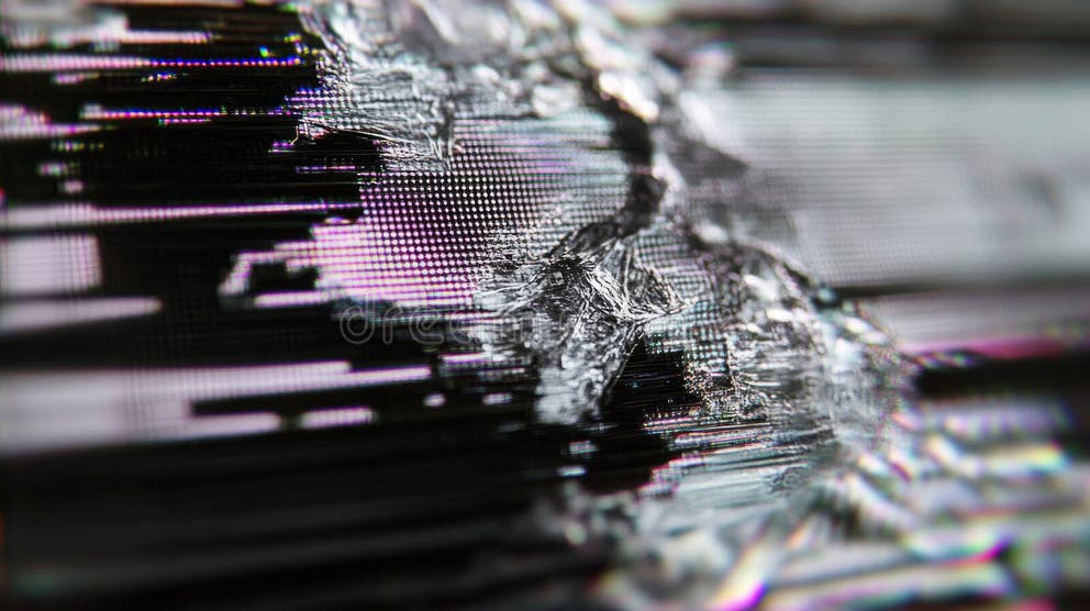 Abstract Digital Glitch Texture with Pixel Distortion Stock ...