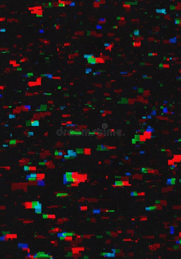 Abstract Digital Glitch Texture with Red Green Blue Pixels Stock ...