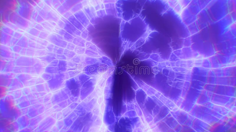 Abstract Digital Glowing Vibrant Purple Light Frame Vortex Creating a Tunnel-like Effect Hi-tech ...