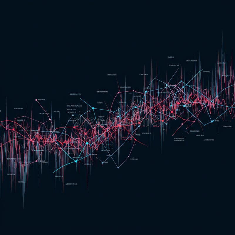 Abstract Digital Graph Showcasing Complex Data Visualization. Features Stock Illustration ...