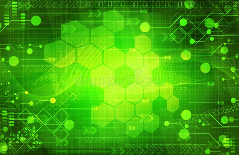 Abstract Digital Green Background Stock Illustration - Illustration of ...