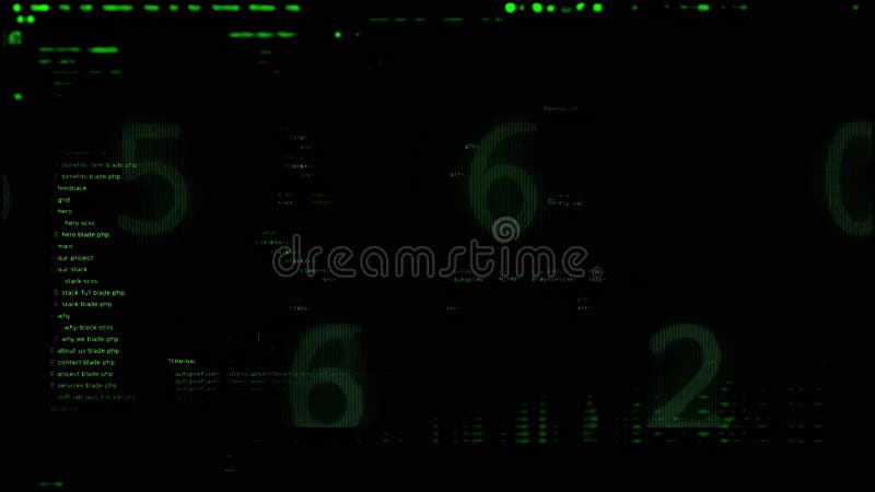 Abstract Digital Green Code Background Stock Footage - Video of ...