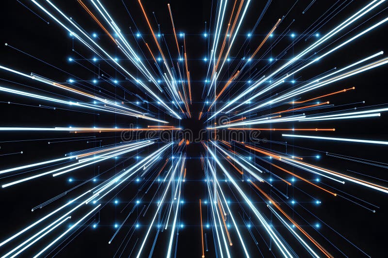 Abstract Digital Grid Pattern with Intersecting Lines and Vibrant ...