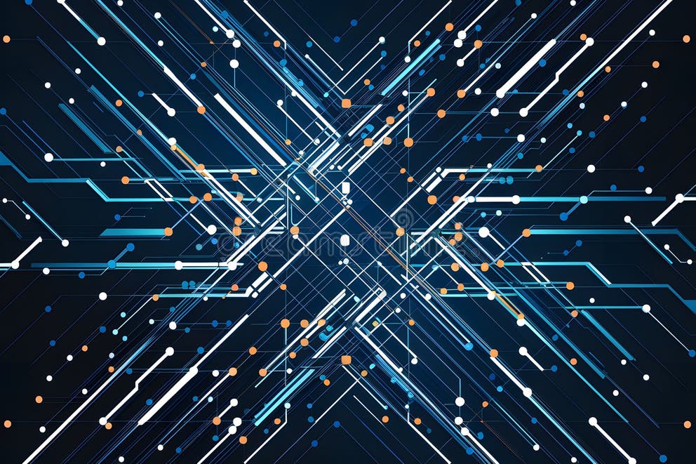 Abstract Digital Grid Pattern with Intersecting Lines and Vibrant ...