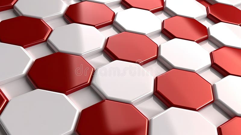 Abstract of Digital Hexagon Pattern Background Stock Illustration ...