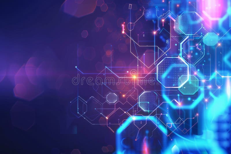 Abstract Digital Hexagonal Structure Background, Portraying Intricate ...