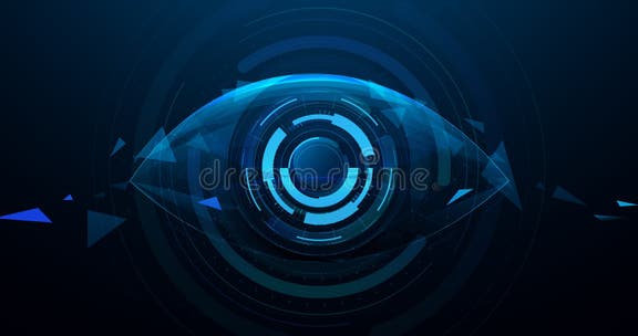 Abstract Digital Human Eye. Cyber Security Technology Stock Vector - Illustration of internet ...