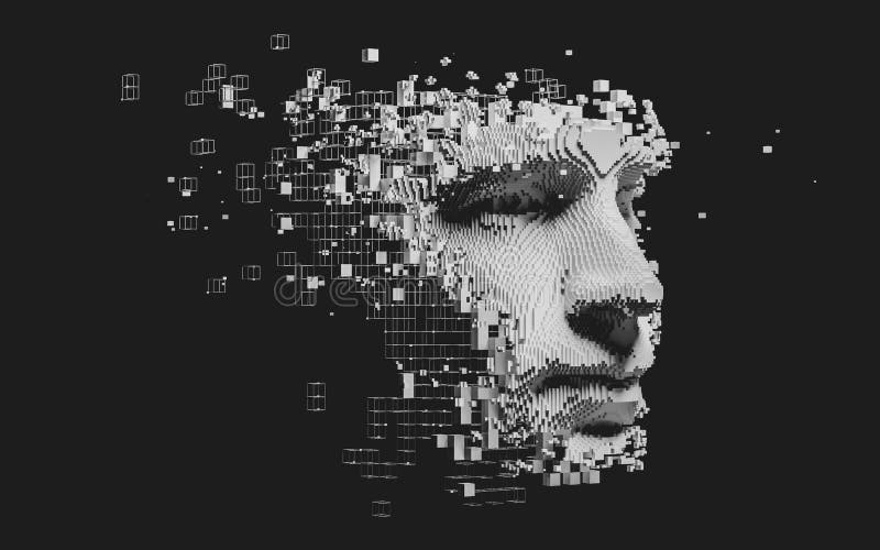Abstract Digital Human Face. Stock Illustration - Illustration of ... Abstract Digital Human Face. Stock Illustration - Illustration of ...