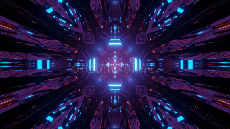 Abstract Digital Illustration Background with a Blue Radiating Cross ...