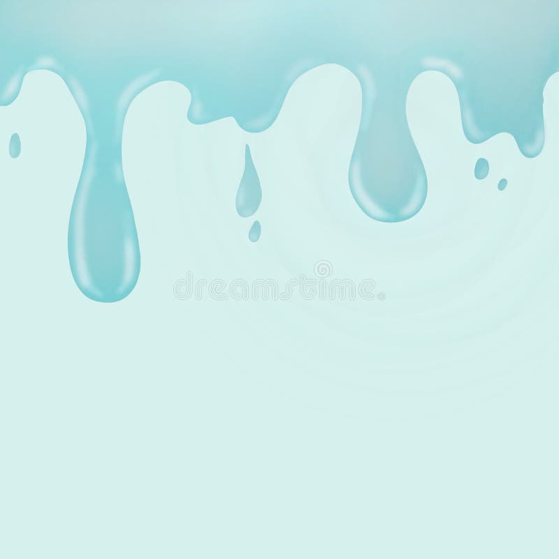 Abstract Digital Illustration Featuring a Light Blue Dripping Substance ...