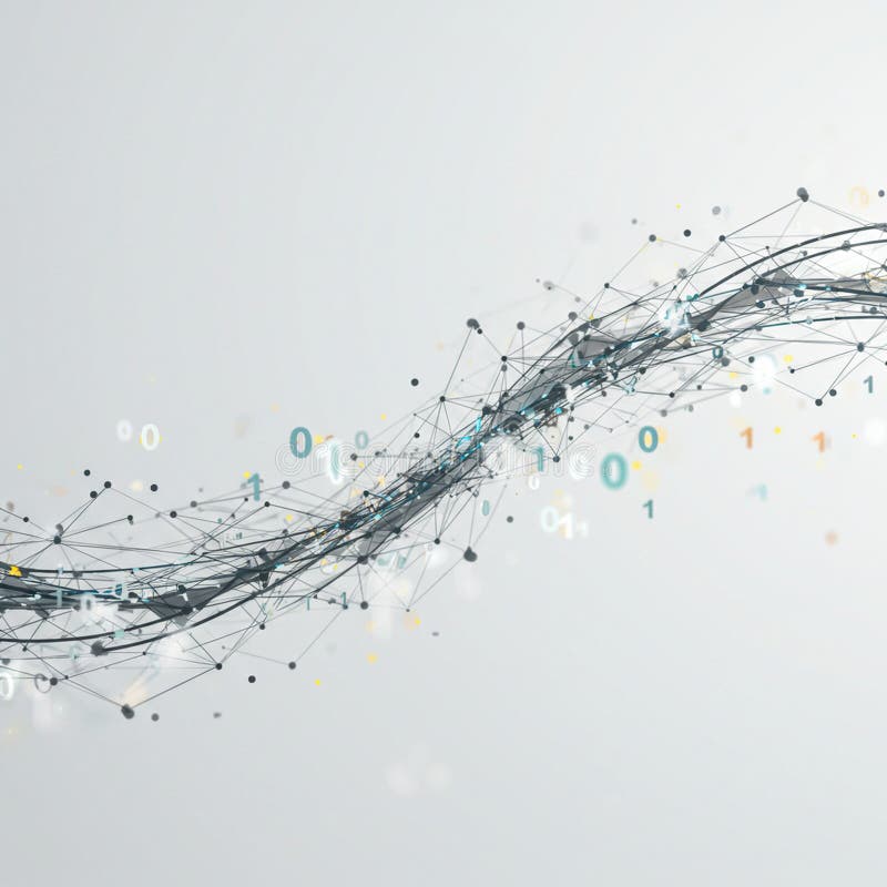 An Abstract Digital Illustration Featuring a Network-like Structure ...