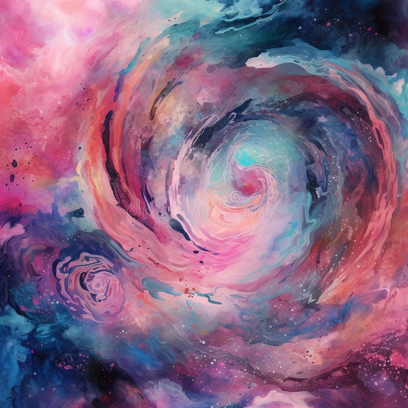 Abstract Digital Illustration of Galaxy. Created Using Ai Generative ...