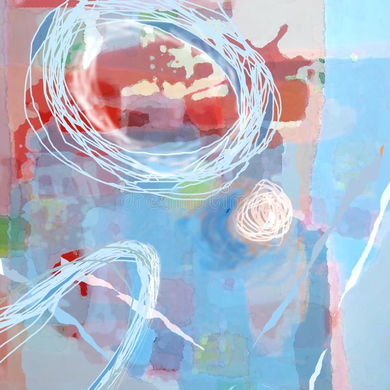 Abstract Digital Illustration, Network Pattern, Modern Artwork, Bright ...