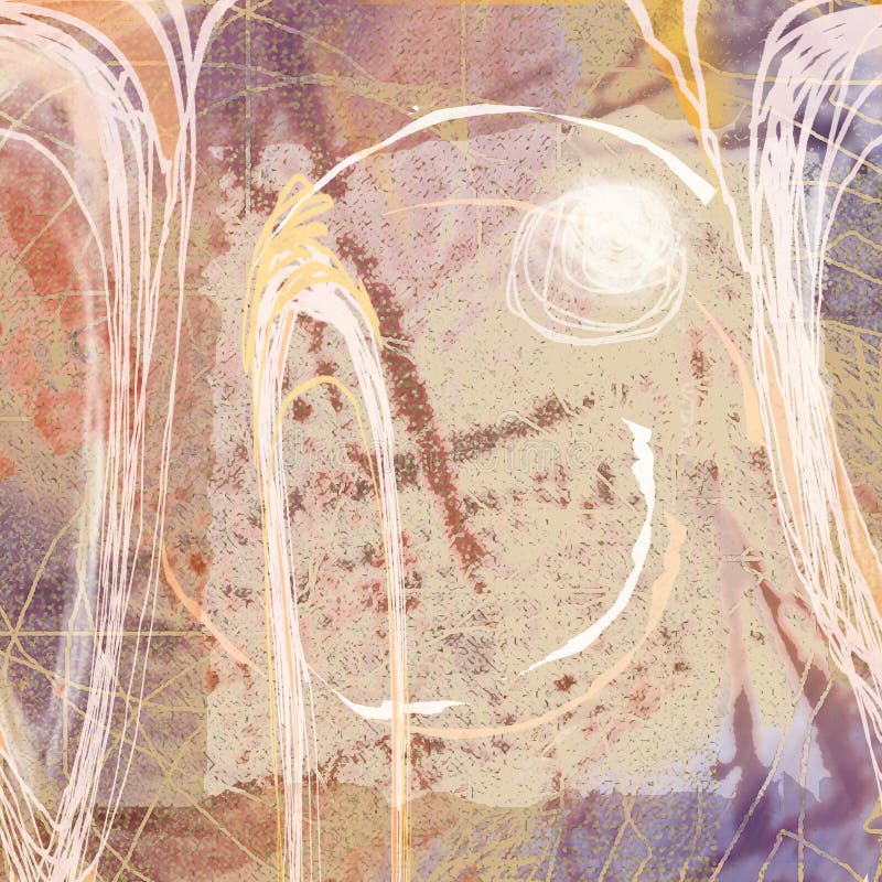 Abstract Digital Illustration, Network Pattern, Modern Artwork, Bright ...