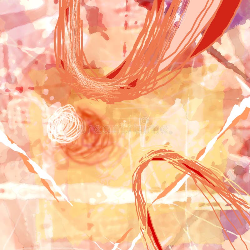 Abstract Digital Illustration, Network Pattern, Modern Artwork, Bright ...