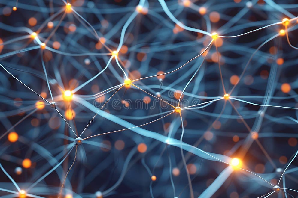 Neural Network Connections Complex Intertwined Brain Neuron System ...