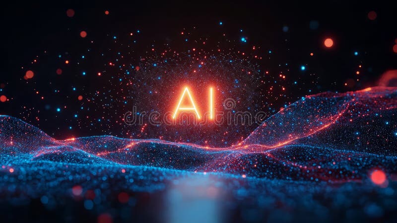 Abstract Digital Illustration Representing Artificial Intelligence in ...
