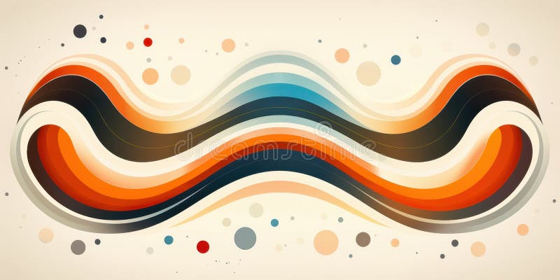 Abstract S-Shaped Wave Pattern with Circles Stock Illustration ...