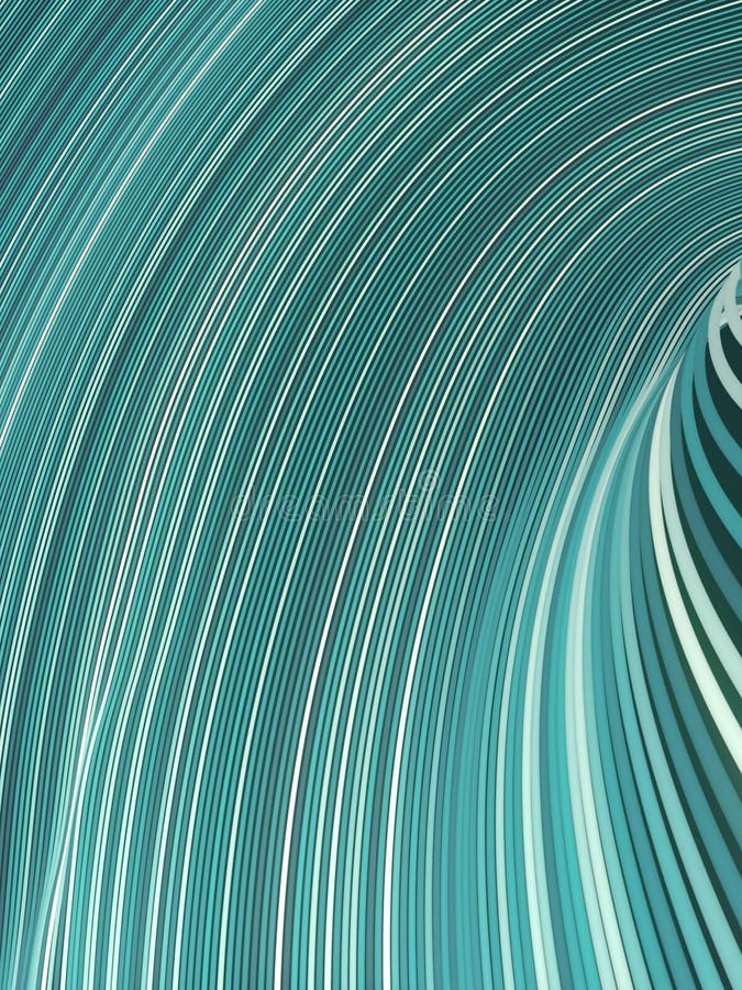 Abstract Digital Illustration of Twisted Floating Lines. Trendy Pattern ...