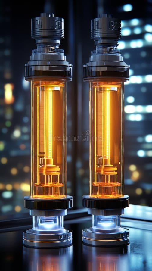 An Abstract Digital Image of a Luminous, Upright Structure Amid ...