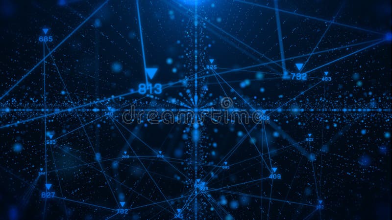 Abstract Digital Information Futuristic Visualization Analytics Background. Technology Data ...