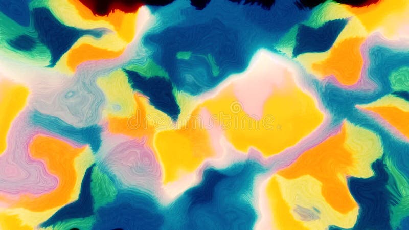 Abstract Digital Inks or Paints with Bright Stains. Motion. Moving ...