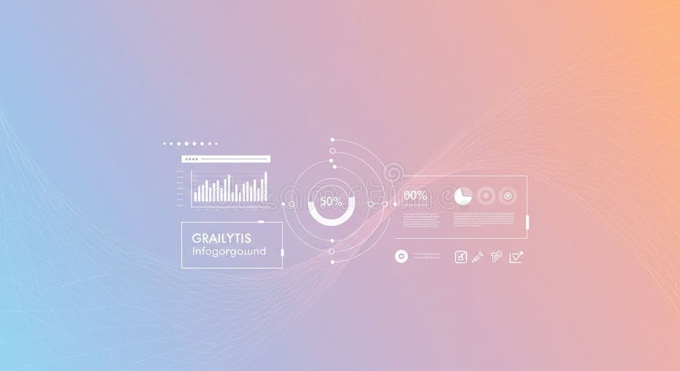 Abstract Digital Interface with Data Visualizations and Infographics on ...