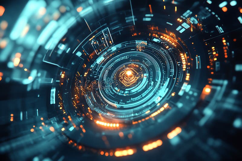 Abstract Digital Interface stock illustration. Illustration of concept - 350772531