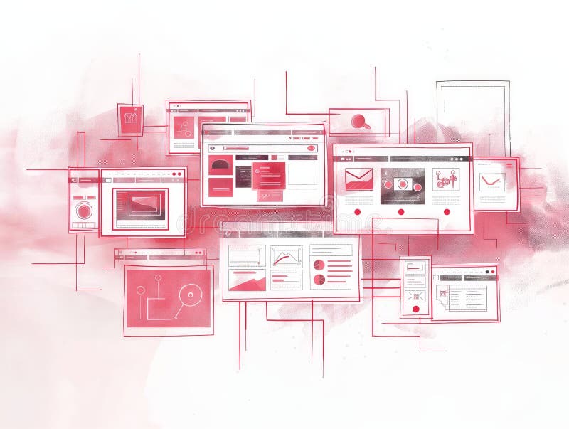 Abstract Digital Interface Network Stock Image - Image of connection, user: 315625265