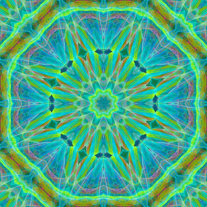 Abstract Digital Kaleidoscope, Mandala, Oriental Design Creative Stock ...