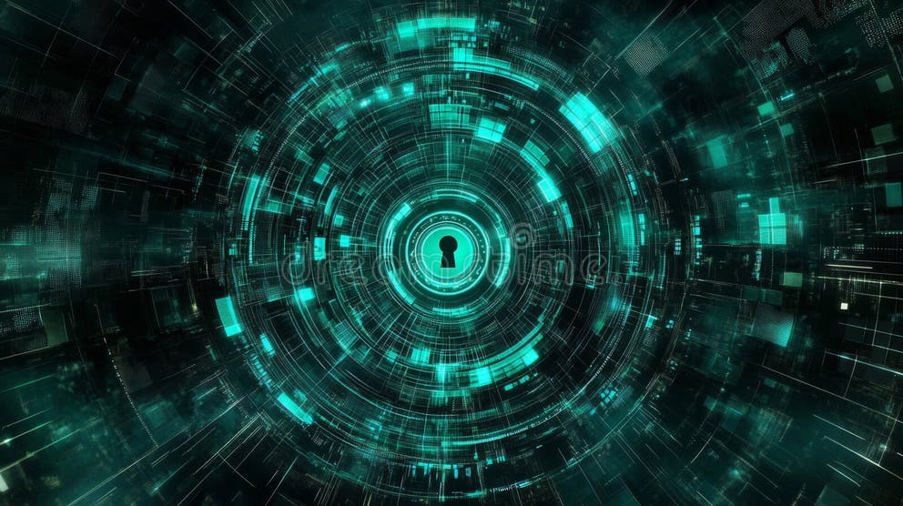Abstract Digital Keyhole Cybersecurity Network System Stock ...