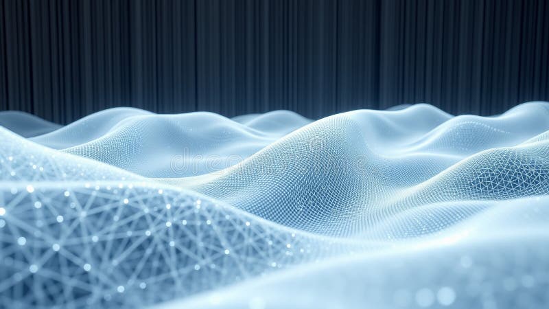 Abstract Digital Landscape with a Cool Blue Color Scheme Stock ...