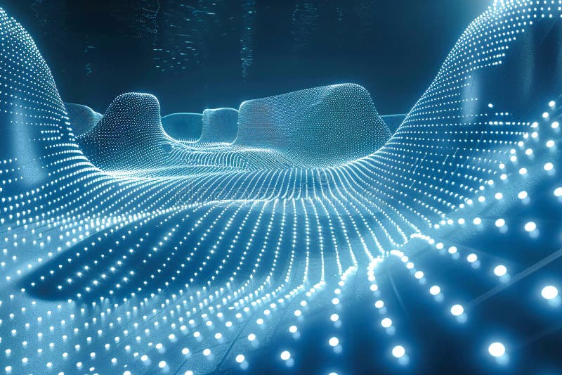 322 Abstract Blue Waves Representing Digital Technology Data Flow Stock Photos - Free & Royalty ...