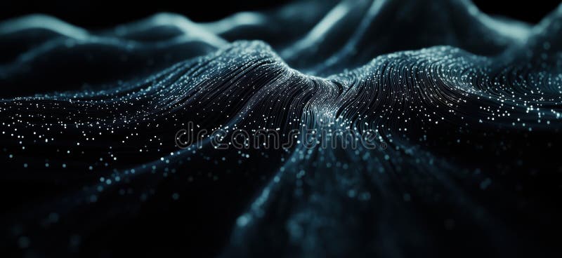 Wave Light Particles Flowing 3d Digital Environment Stock Photos - Free ...