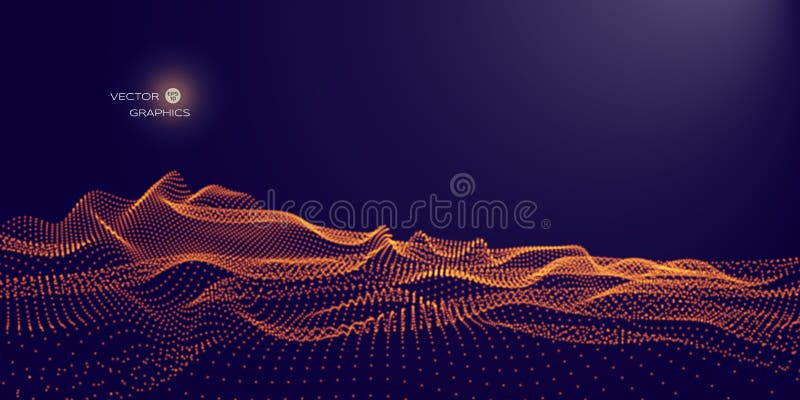 Vector digital landscape stock vector. Illustration of space - 113775376