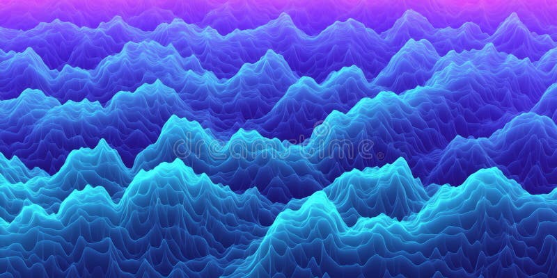 Abstract Digital Landscape with Flowing Shapes Creating a Sense of ...