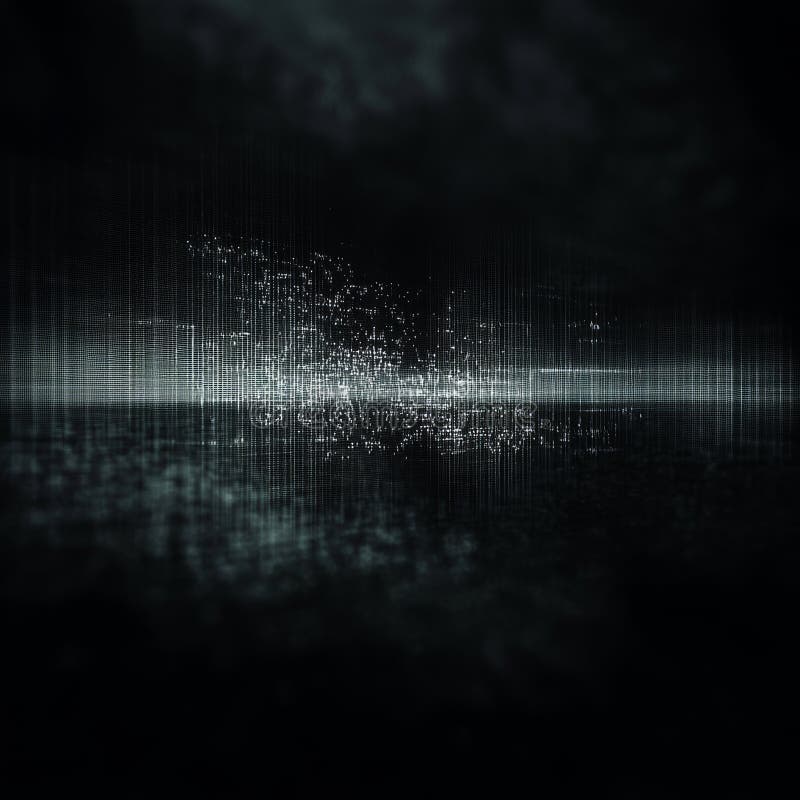 Abstract Digital Landscape with Futuristic Data Points and Dark ...