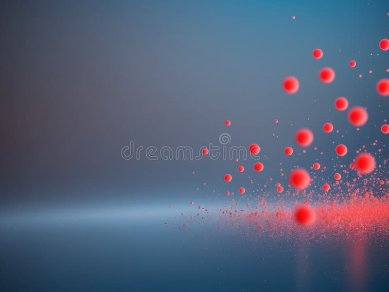 Abstract Digital Landscape with Glowing Red Dots. Stock Illustration ...