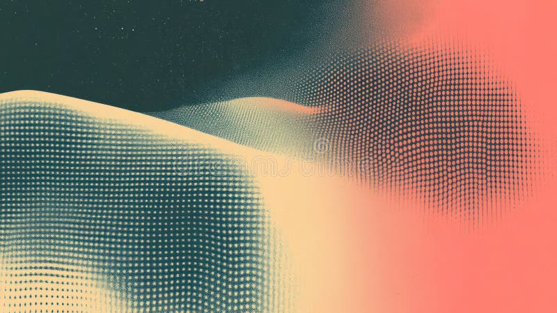 Abstract Digital Landscape with Gradient Colors and Dotted Textures ...
