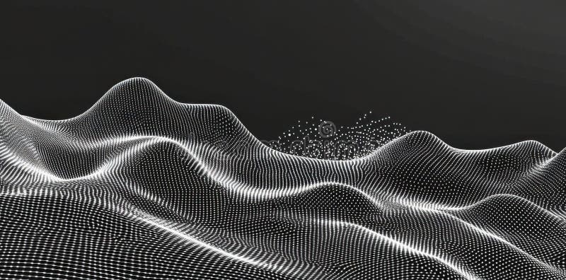 Abstract Digital Landscape. (1 Stock Image - Image of connection, dark ...