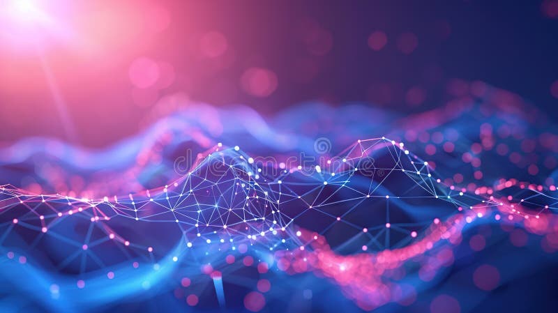 Abstract Digital Landscape: a Mesmerizing Blend of Vibrant Colors and ...