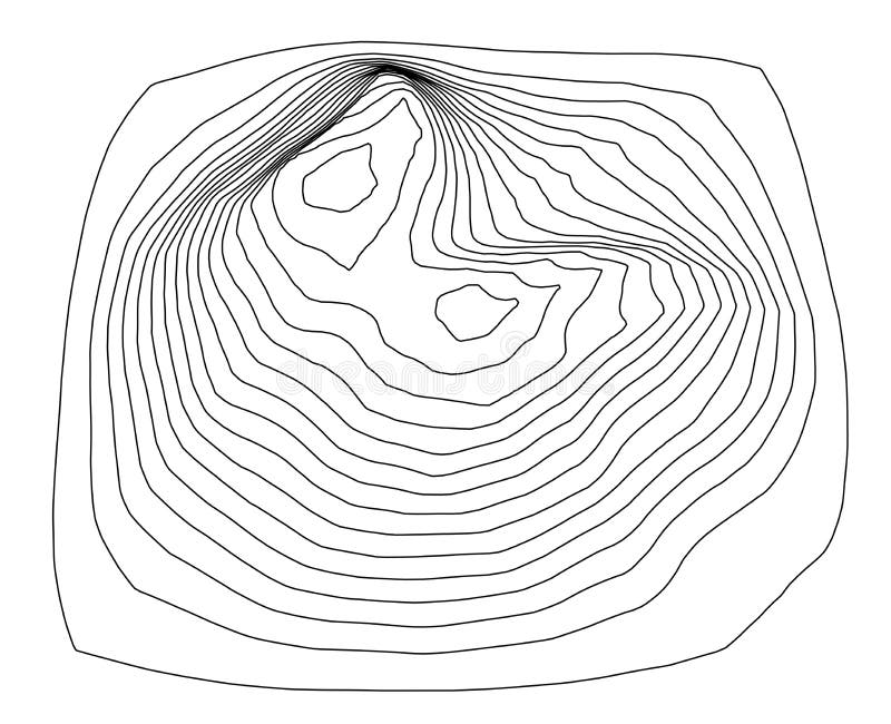 Abstract Digital Landscape Outline. Vector Stock Vector - Illustration ...