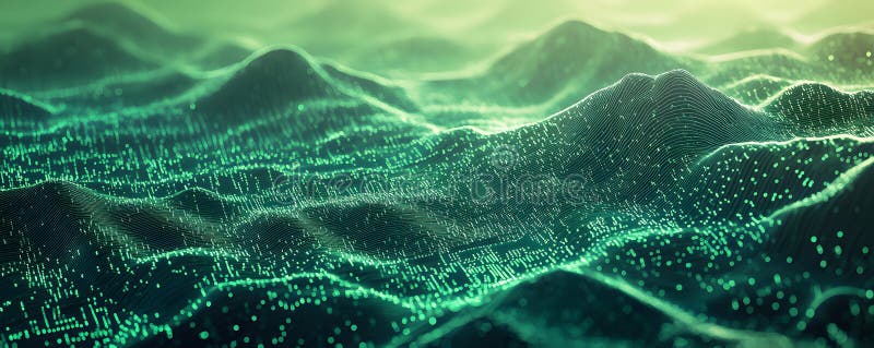 Abstract Green Digital Landscape Technology Background Stock ...