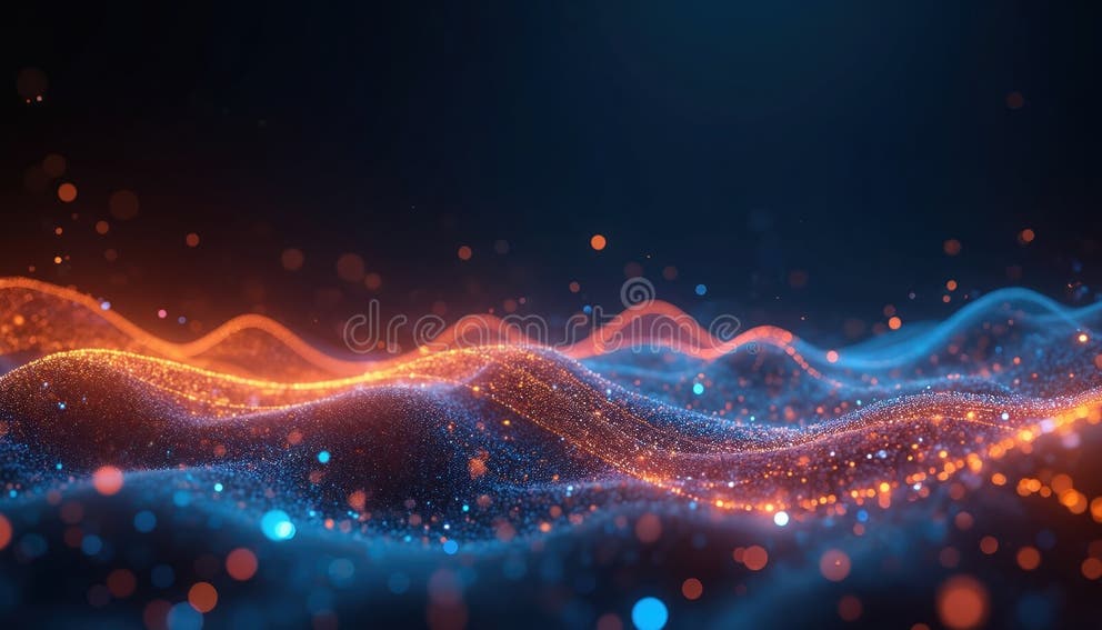 Abstract Digital Landscape, Representing Big Data Analytics, Modern ...