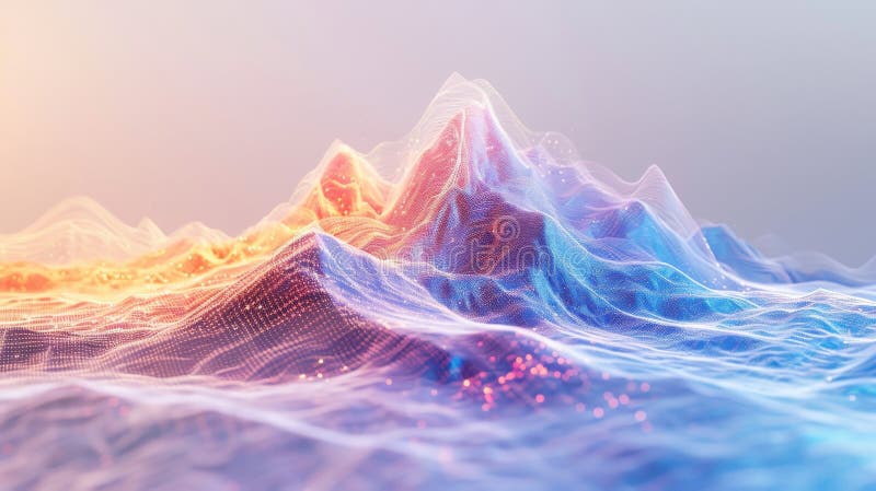 Vibrant Abstract Landscape Dynamic Color Gradients Light Effects Motion ...