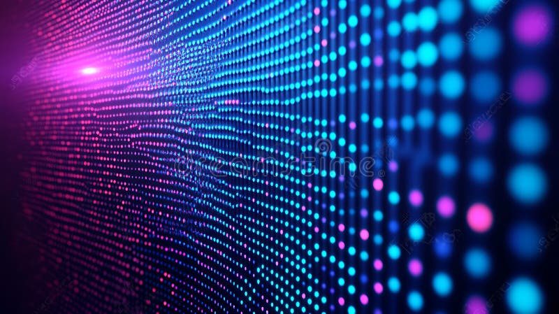 Abstract Digital Light Pattern Displaying Neon Colors Stock Photo ...