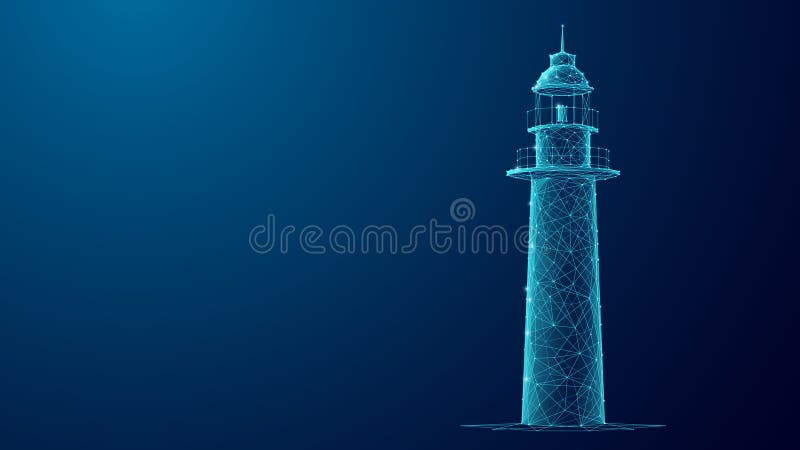 Digital Lighthouse. Technology Background. Business Vision Concept ...